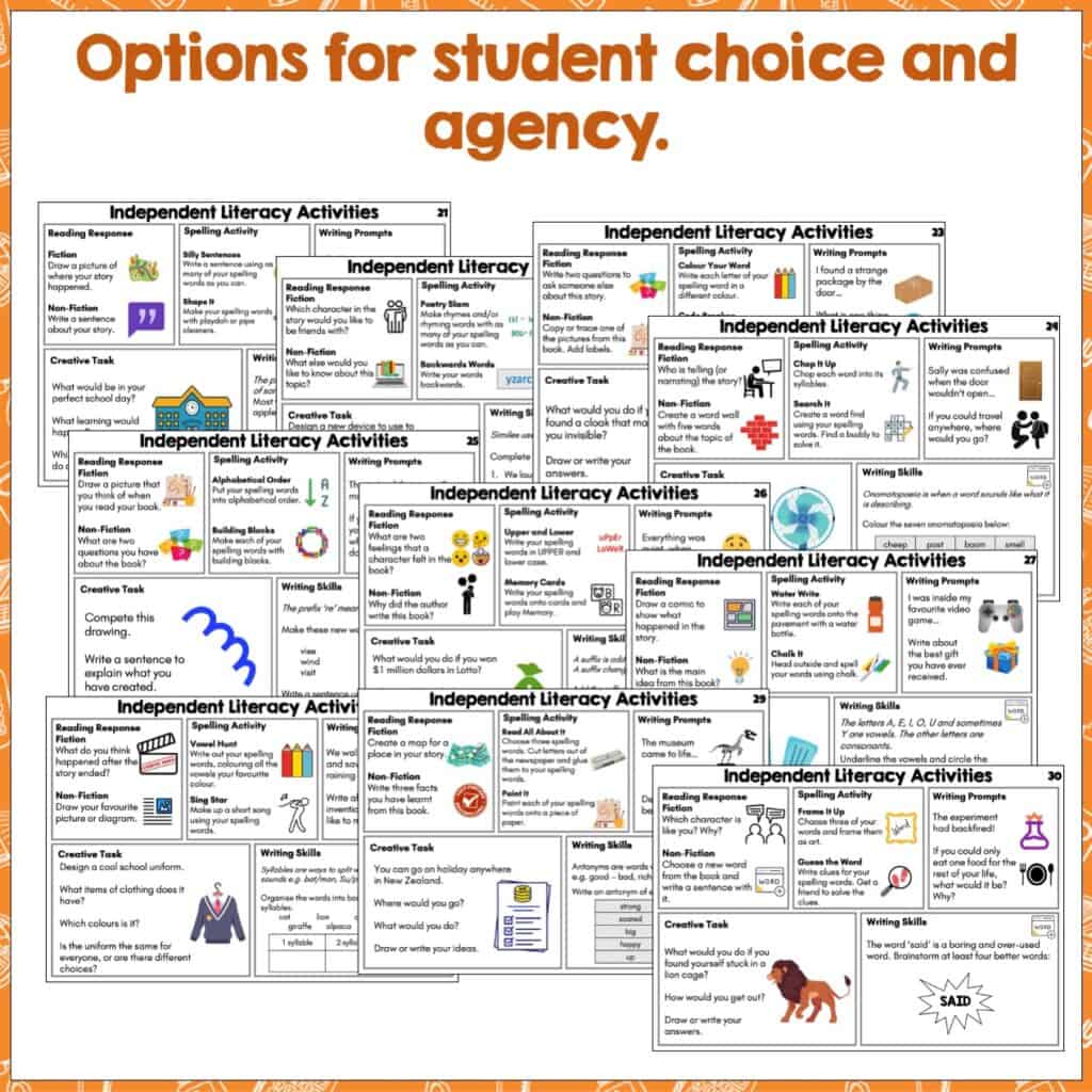 Independent Literacy Activities Year 2-4 Set Three | Spelling and ...