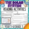 The Solar System Reading Comprehension Passages and Activities | Year 3 ...