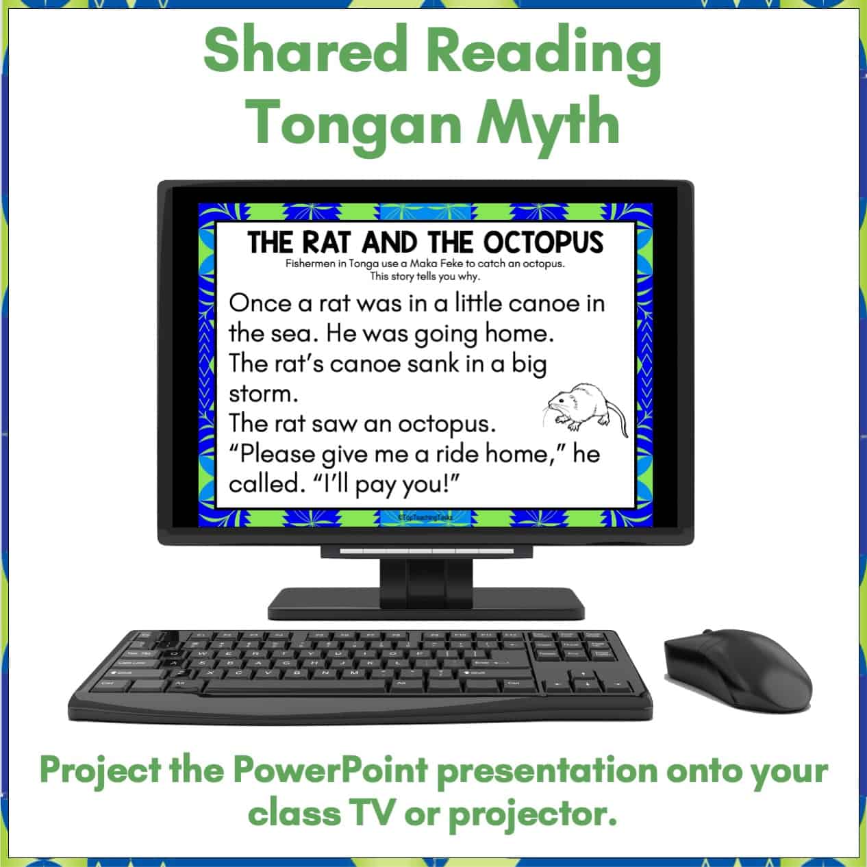 The Rat and the Octopus Tonga Myth | Shared Reading Passage and ...