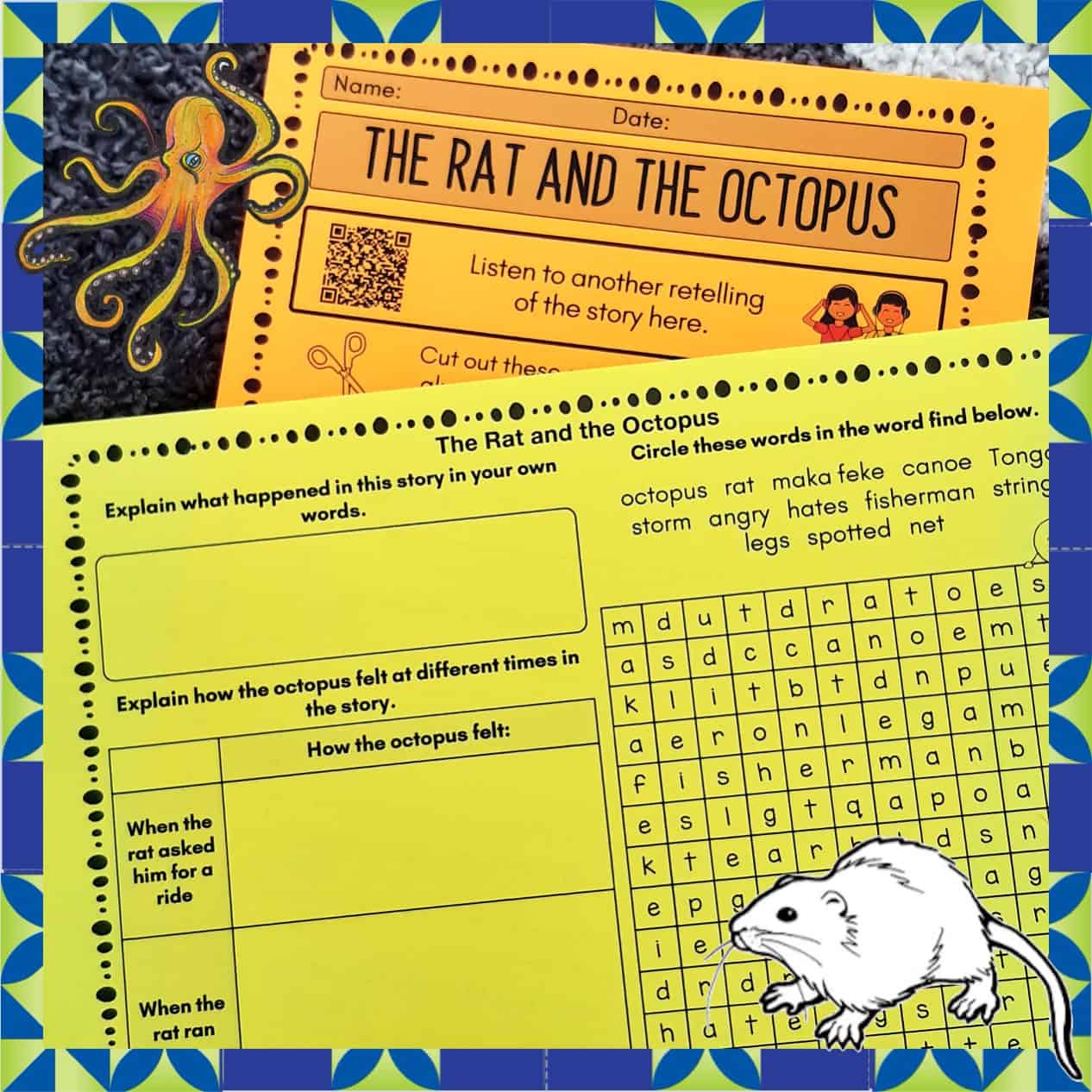 The Rat and the Octopus Tonga Myth | Shared Reading Passage and ...