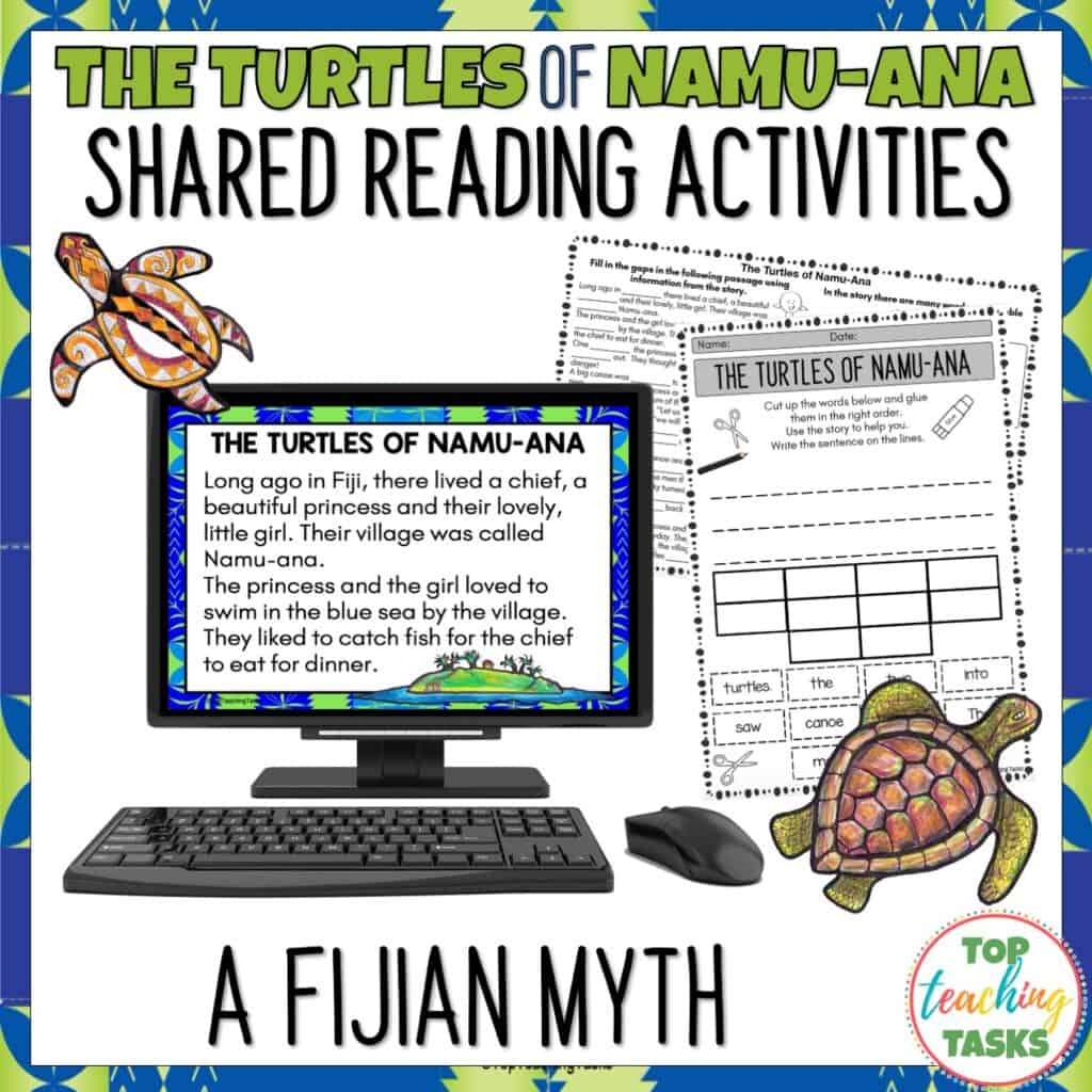 The Turtles of Namuana Fiji Myth | Shared Reading Passage and ...