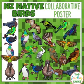 New Zealand Native Birds Collaborative Poster - Top Teaching Tasks