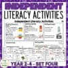 Independent Literacy Activities BUNDLE (Year 2-4 AND Year 5-8) - Top ...