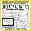 Independent Literacy Activities BUNDLE (Year 2-4 AND Year 5-8) - Top ...