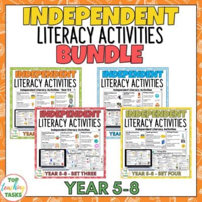 Independent Literacy Activities Year 5-8 Set Four | Spelling and ...