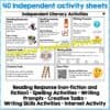 Independent Literacy Activities Year 5-8 Set Four | Spelling and ...