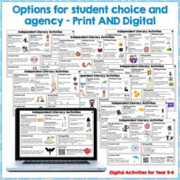 Independent Literacy Activities Year 5-8 BUNDLE - Top Teaching Tasks