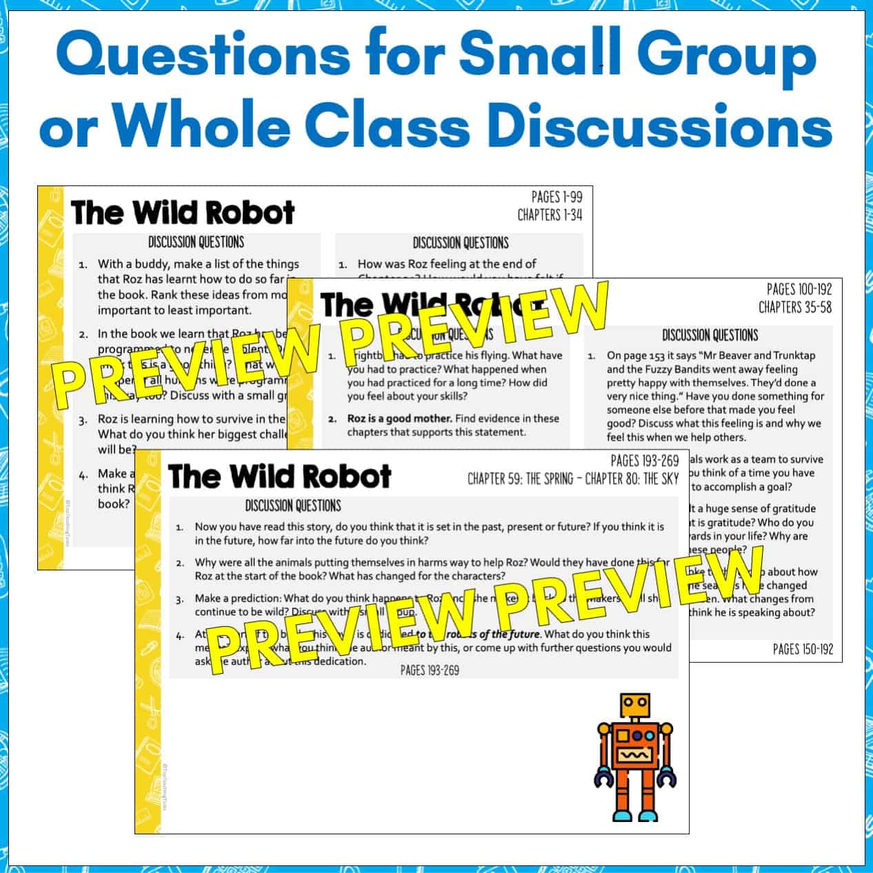 The Wild Robot Novel Study and Discussion Questions - Top Teaching Tasks