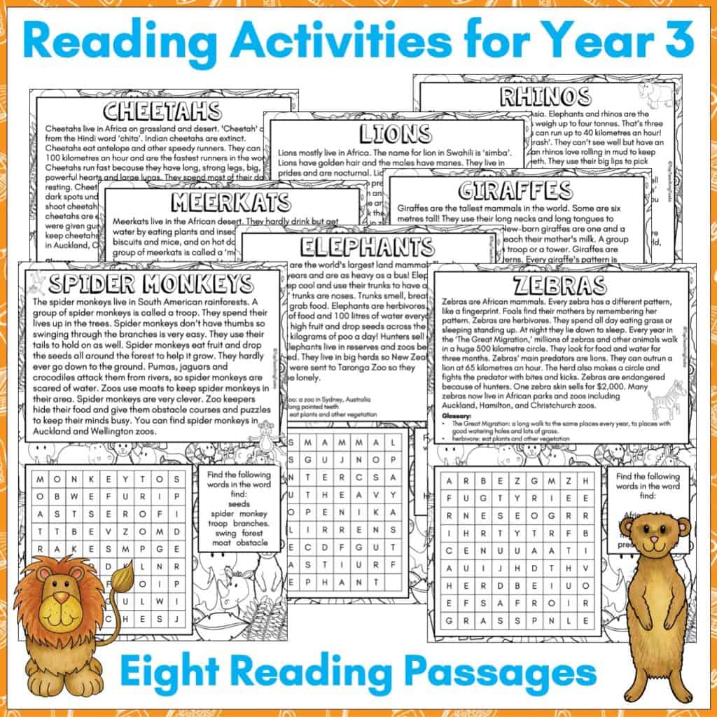 Zoo Animals Reading Activities for Year 3 - Top Teaching Tasks