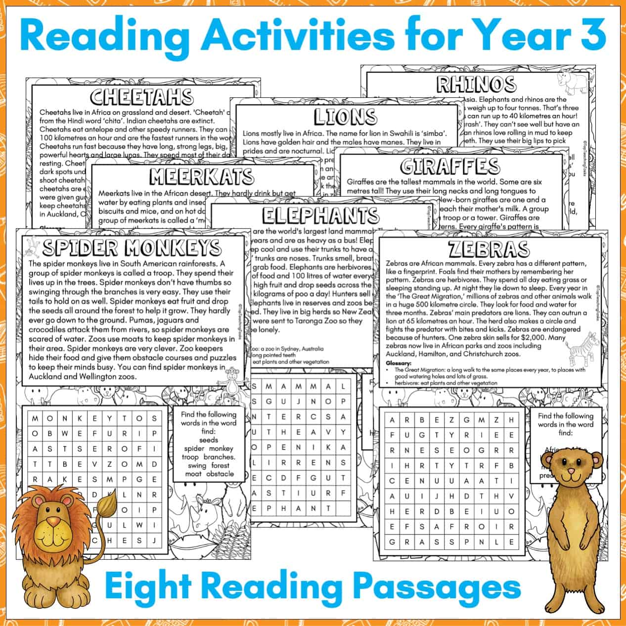 Zoo Animals Reading Activities for Year 3 - Top Teaching Tasks