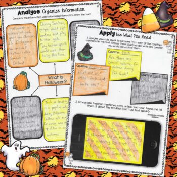 Halloween Reading Comprehension Passages and Activities - Print and ...