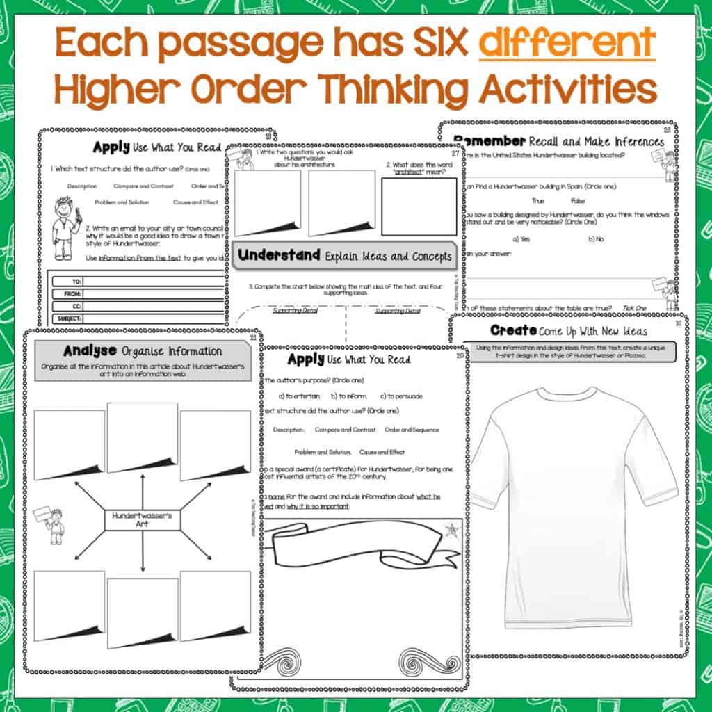 Hundertwasser Reading Comprehension Activities - Top Teaching Tasks