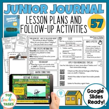 NZ Junior Journal 57 Activities and Lesson Plans Paper-based and ...