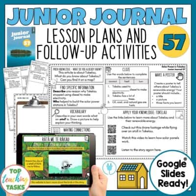 NZ Junior Journal 57 Activities and Lesson Plans Paper-based and ...
