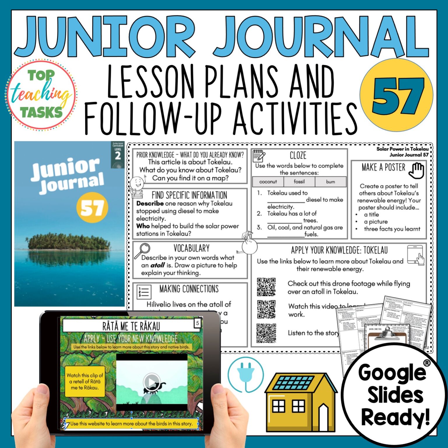 NZ Junior Journal 57 Activities and Lesson Plans Paper-based and ...