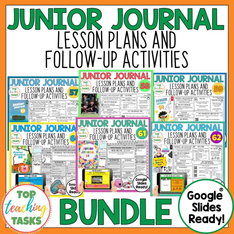 NZ Junior Journal 61 Activities and Lesson Plans Paper-based and ...