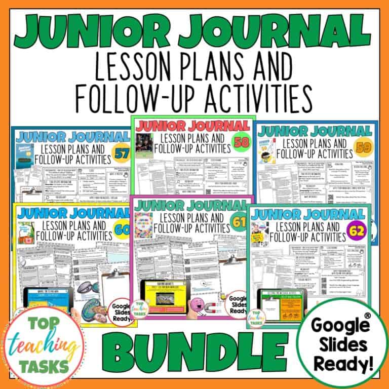 NZ Junior Journal 62 Activities and Lesson Plans Paper-based and ...