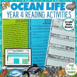 Ocean Animals Reading Comprehension Activities for Year 4 - Top ...