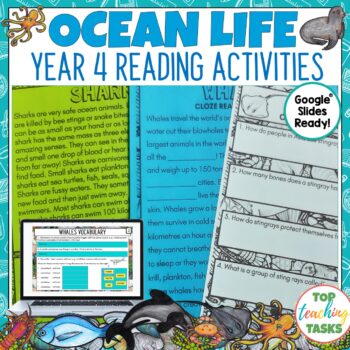 Ocean Animals Reading Comprehension Activities for Year 4 - Top ...