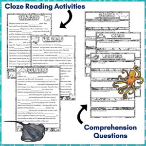 Ocean Animals Reading Comprehension Activities for Year 4 - Top ...