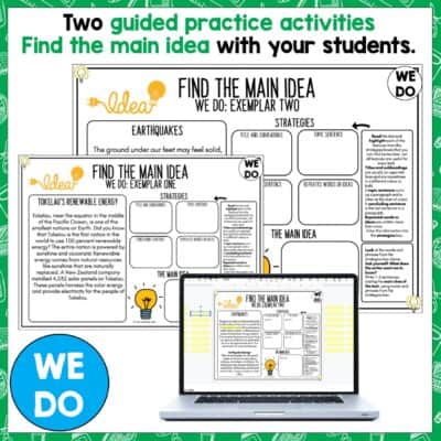 Finding the Main Idea | A Step By Step Guide to Finding the Main Idea ...