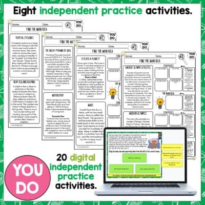 Finding the Main Idea | A Step By Step Guide to Finding the Main Idea ...