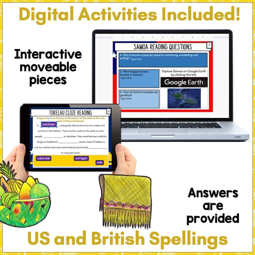 The Pacific Islands Reading Comprehension Activities for Year 4 | Grade ...