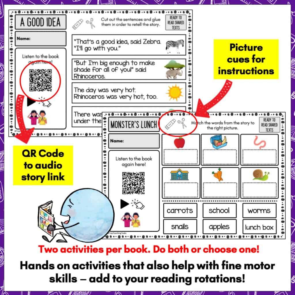 Ready to Read Activities for Shared Texts and Big Books | Junior ...