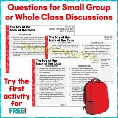 The Boy at the Back of the Class Novel Study and Discussion Questions ...