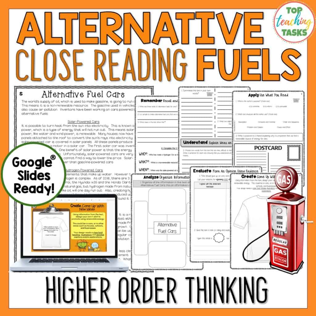 Alternative Fuels for Cars Reading Comprehension Passages and Questions ...