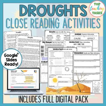 Natural Disasters Reading Comprehension | Natural Disasters Activities ...