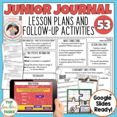 NZ Junior Journal 52 Activities and Lesson Plans - Top Teaching Tasks