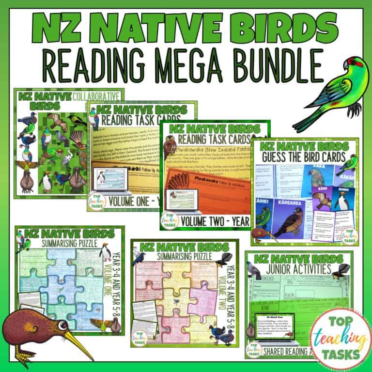 New Zealand Native Birds Reading Comprehension Mega Bundle - Top ...