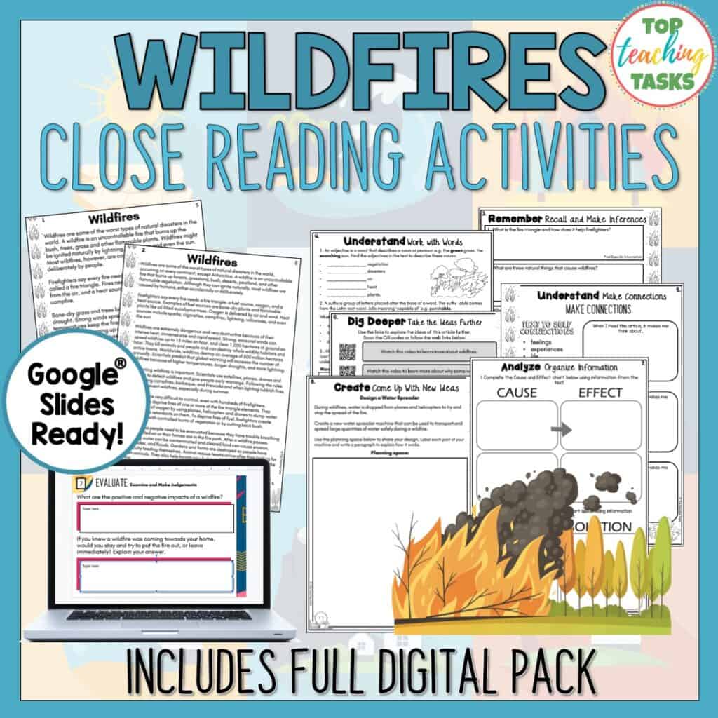 Natural Disasters Reading Comprehension | Natural Disasters Activities ...