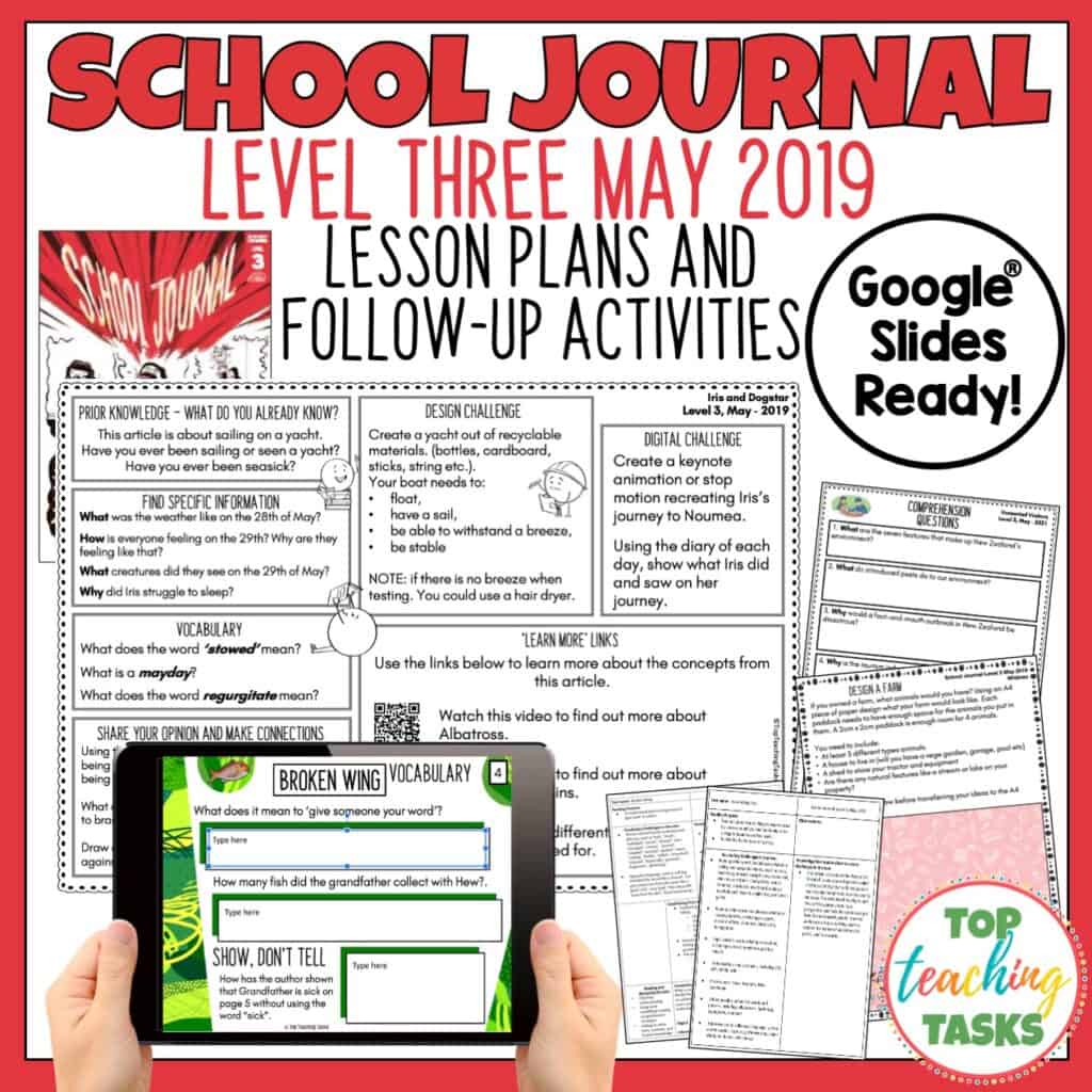 NZ School Journal Level 3 May 2019 Activities | Paper-based and Digital ...