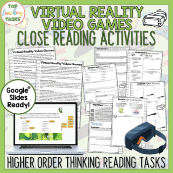 Video Games Reading Comprehension Passages | Video Games Activities ...