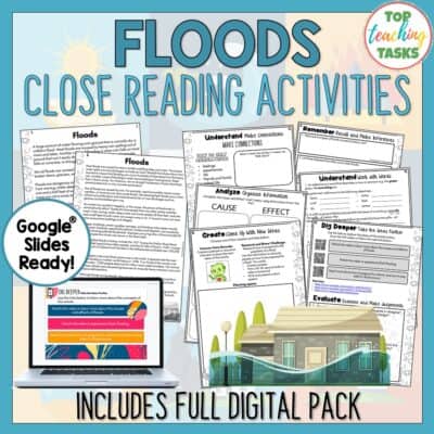 Natural Disasters Reading Comprehension | Natural Disasters Activities ...