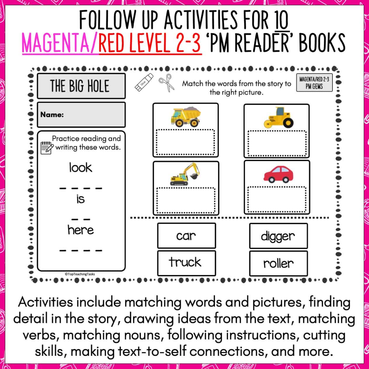 Red PM Reader Activities Level 3 - Top Teaching Tasks