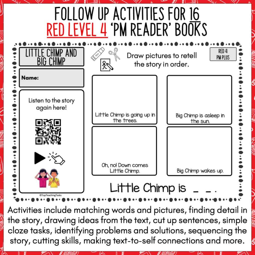 Red PM Reader Activities Level 4 | Junior Primary New Zealand - Top ...