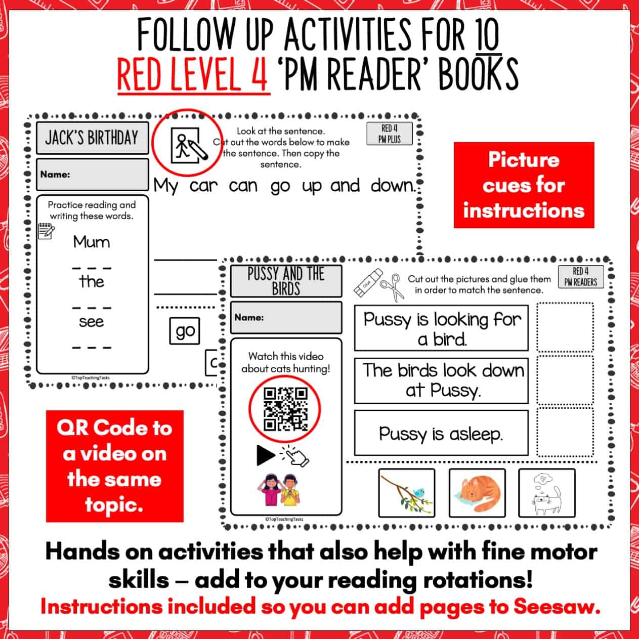 Red PM Reader Activities Level 4 | Junior Primary New Zealand - Top ...
