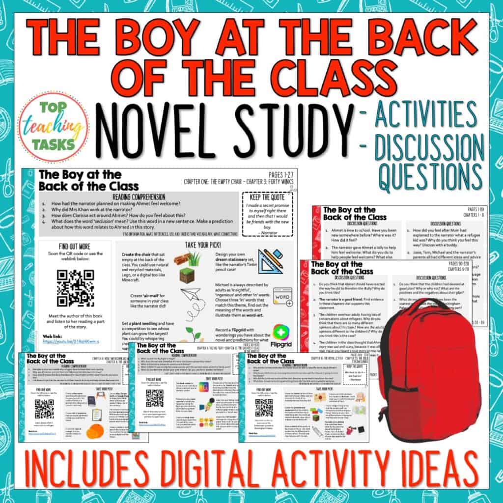 The Boy at the Back of the Class Novel Study and Discussion Questions ...