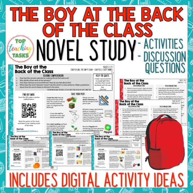 The Boy at the Back of the Class Novel Study and Discussion Questions ...