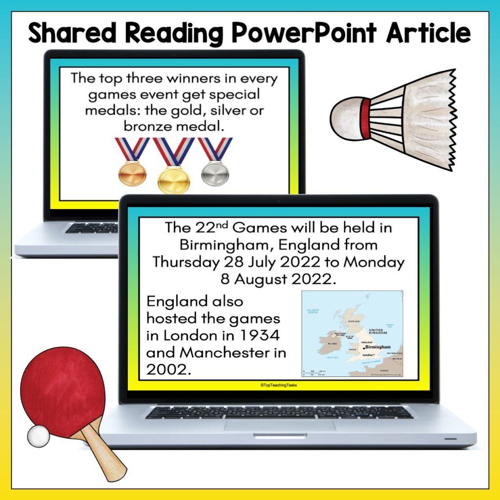 Commonwealth Games Junior Activities - Birmingham 2022 - Top Teaching Tasks