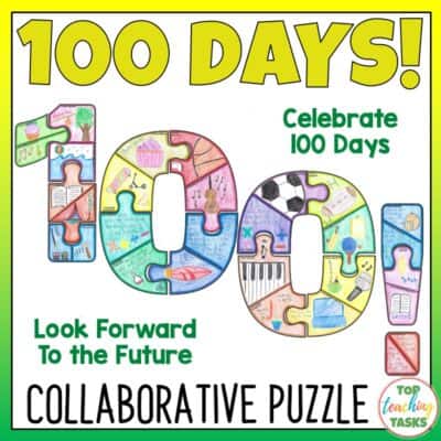 100th Day of School Collaborative Poster - Top Teaching Tasks