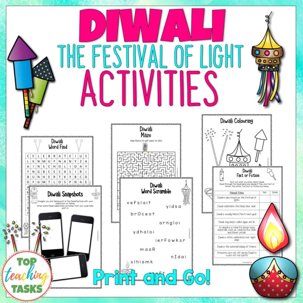 Diwali Reading Comprehension and Activities Bundle - Top Teaching Tasks