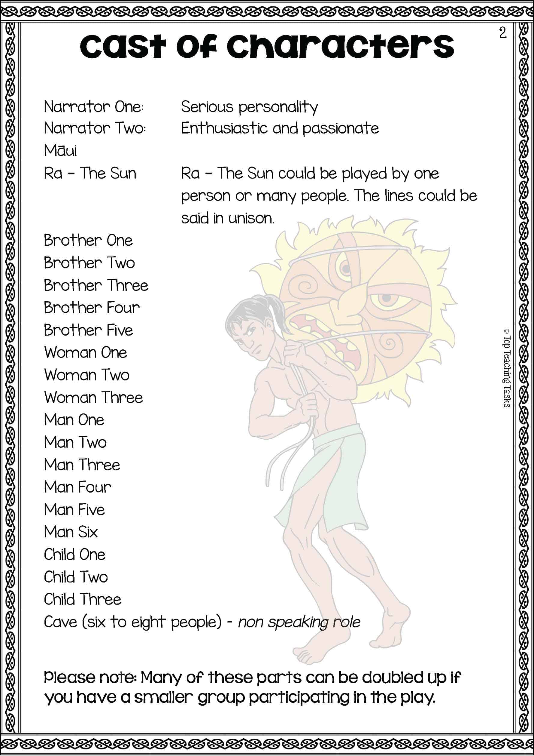 How Māui Slowed The Sun | Māori Myths and Legends Play Script - Top ...