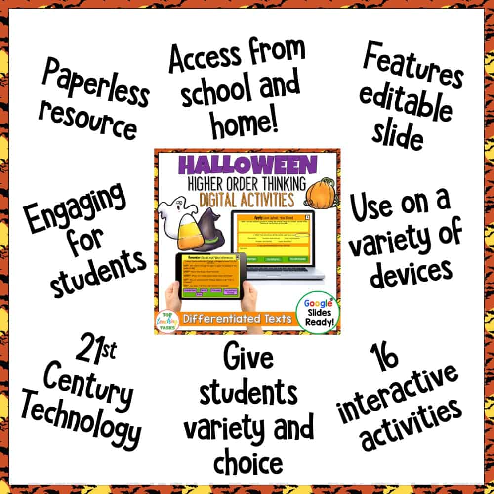 Halloween Digital Reading Comprehension Activity for Google Slides ...
