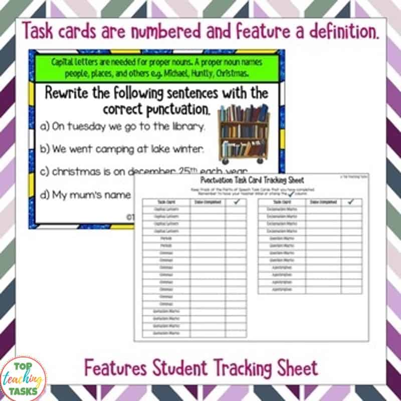 Punctuation Task Card Challenges - Top Teaching Tasks