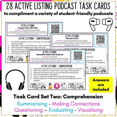 Active Listening: Podcasts Variety Pack Volume One - Top Teaching Tasks