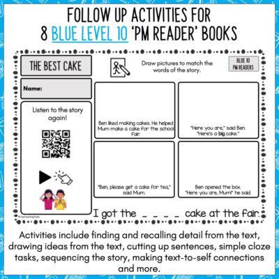 Blue Level 10 PM Readers Follow Up Activities - Top Teaching Tasks
